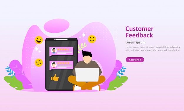 Premium Vector | Feedback review concept design vector illustration Premium Vector | Feedback review concept design vector illustration