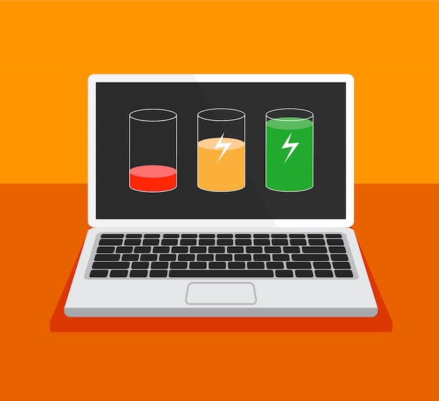 Premium Vector | Low battery concept. discharged and fully charged ... Premium Vector | Low battery concept. discharged and fully charged ...