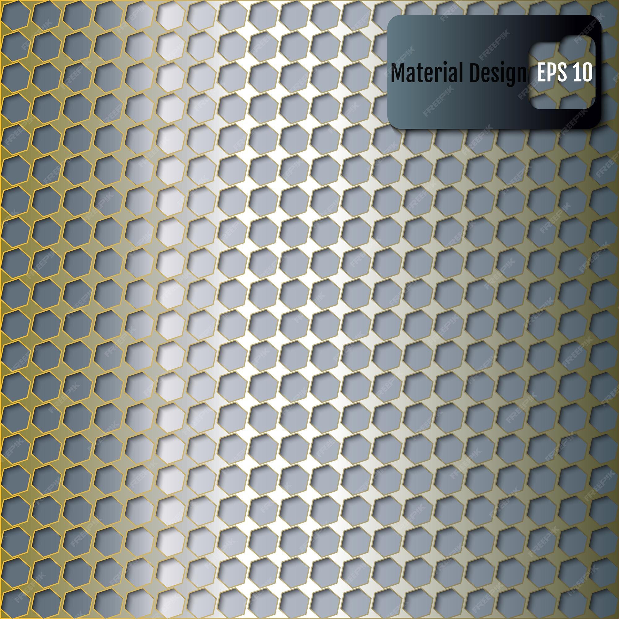 Premium Vector | Metallic realistic hexagonal grid background Premium Vector | Metallic realistic hexagonal grid background