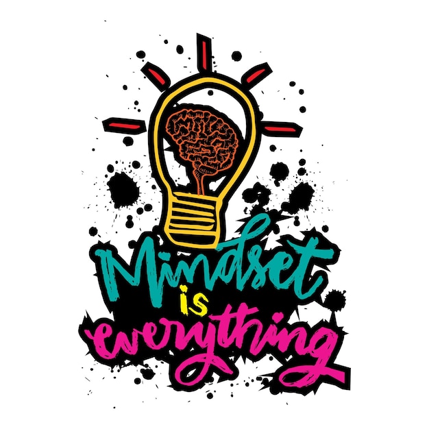 Premium Vector | Mindset is everything motivational quotes Premium Vector | Mindset is everything motivational quotes