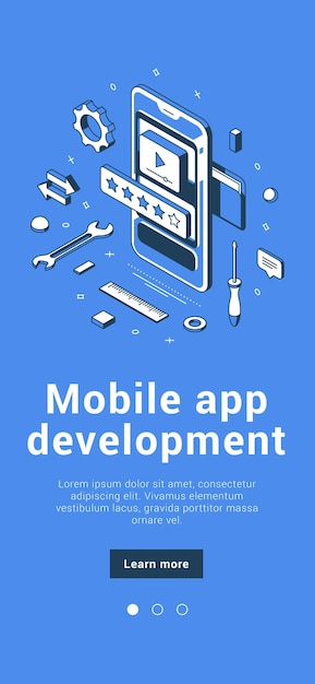 Premium Vector | Mobile app development software user interface innovation programming design ...