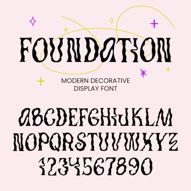 Free Vector | Modern decorative display font Free Vector | Modern decorative display font