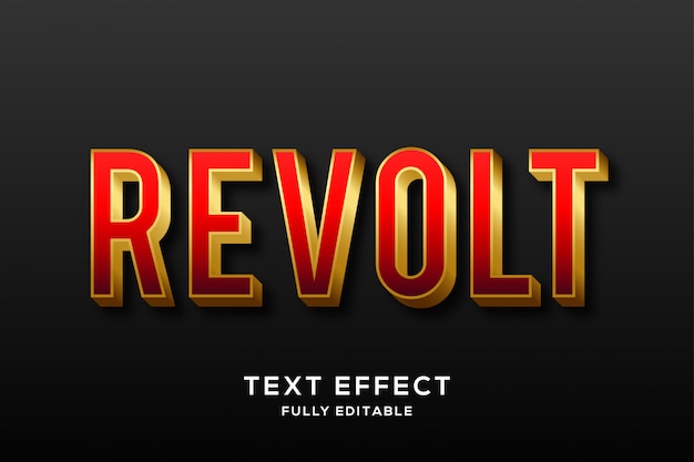 Premium Vector | Modern red & gold text effect Premium Vector | Modern red & gold text effect