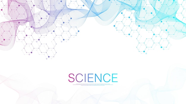 Premium Vector | Molecular structure background. science template Premium Vector | Molecular structure background. science template