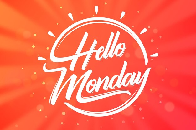 Free Vector Hello Monday Background