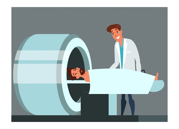 Premium Vector Mri And X Ray Scanner Ultrasound And Ct Skan Doctor