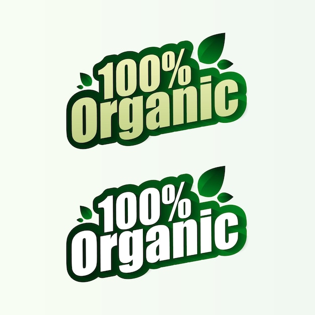 Premium Vector | Natural organic product green labels design Premium Vector | Natural organic product green labels design