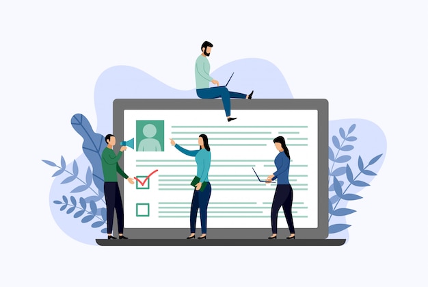 Premium Vector | Survey report, checklist, questionnaire, business ... Premium Vector | Survey report, checklist, questionnaire, business ...