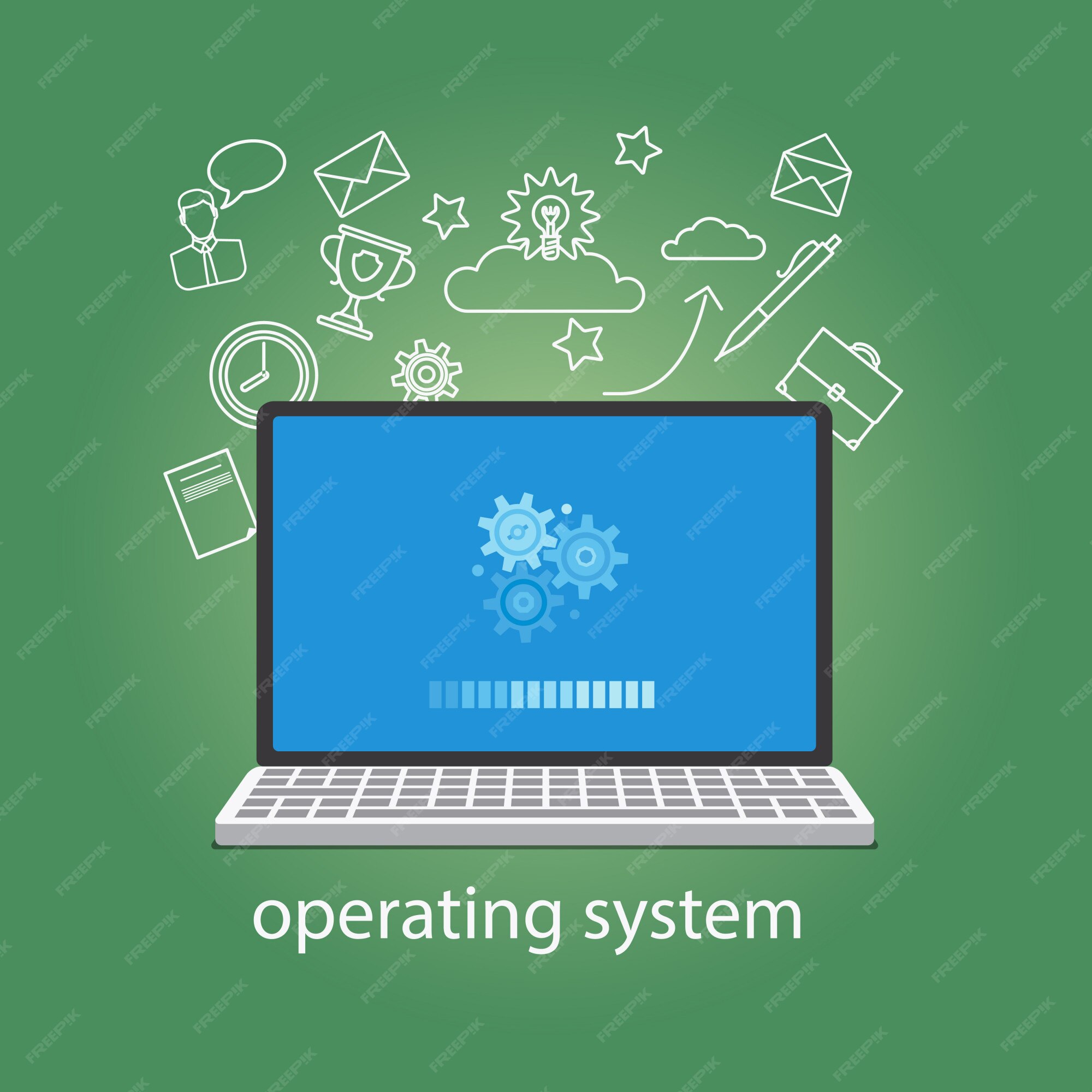 Premium Vector | Operating system softwear Premium Vector | Operating system softwear
