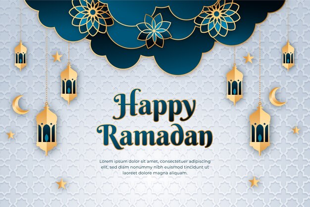 Free Vector | Paper style iftar party invitation template for islamic ... Free Vector | Paper style iftar party invitation template for islamic ...
