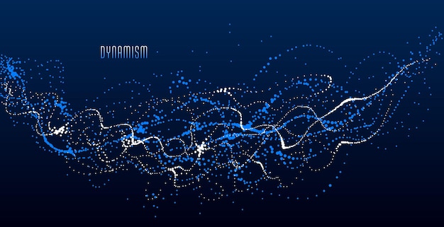 Premium Vector Particle Flow Array Colorful Vector Abstract Background Life Forms Bio Theme