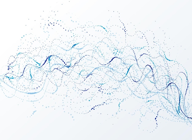 Premium Vector Particle Flow Array Colorful Vector Abstract Background Life Forms Bio Theme