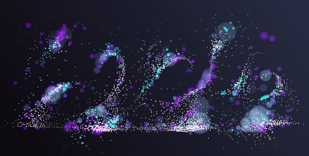 Premium Vector Particle Flow Array Colorful Vector Abstract Background Life Forms Bio Theme