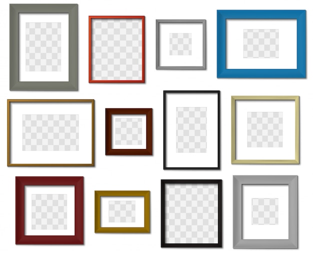 Premium Vector | Photo frame. wall picture different color frames ... Premium Vector | Photo frame. wall picture different color frames ...
