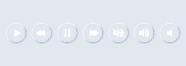 Premium Vector | Media player control icon set. Premium Vector | Media player control icon set.