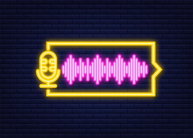 Premium Vector | Podcast neon sign Premium Vector | Podcast neon sign