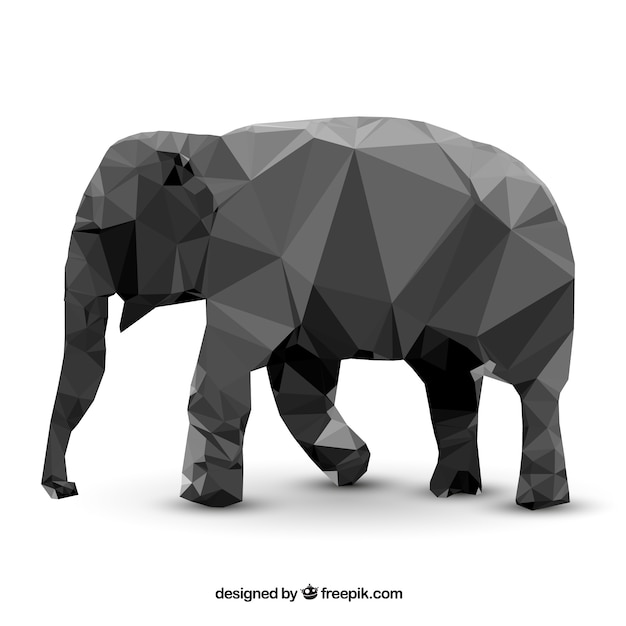 Premium Vector | Polygonal elephant Premium Vector | Polygonal elephant