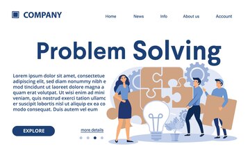 Premium Vector | Problem solving illustration suitable for web landing ...