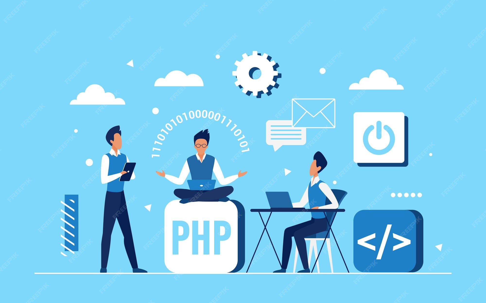 Premium Vector Programmer Coder People Team Work On Application