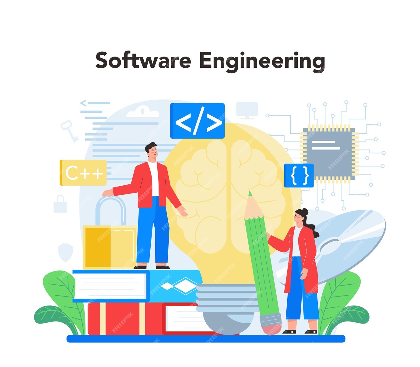 Free Vector Programmer Concept Idea Of Coding Testing And Writing Program Using Internet And