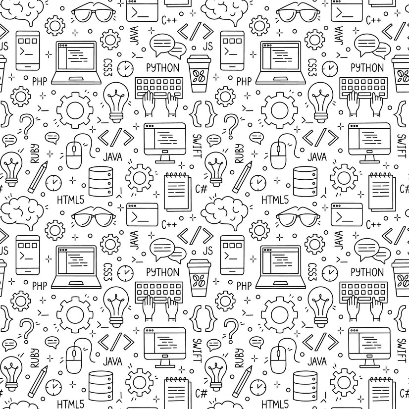 Premium Vector | Programming and developers vector seamless pattern and ...