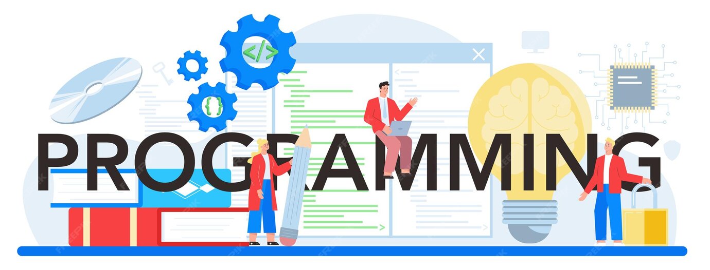 Free Vector | Programming typographic header idea of coding testing and ...