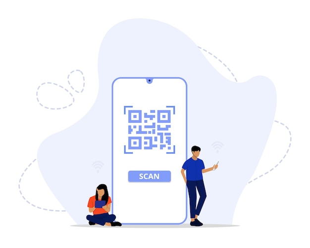 Premium Vector | Qr code scanning concept Premium Vector | Qr code scanning concept
