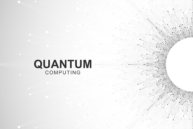Premium Vector | Quantum computer technology concept deep learning artificial intelligence big ...