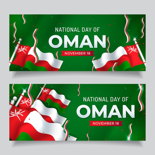 Free Vector Realistic National Day Of Oman Instagram Posts Collection