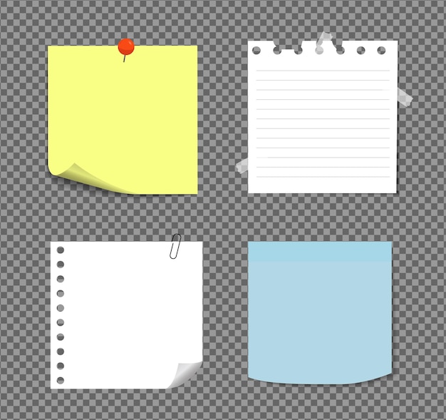 Premium Vector | Realistic sticky notes isolated Premium Vector | Realistic sticky notes isolated