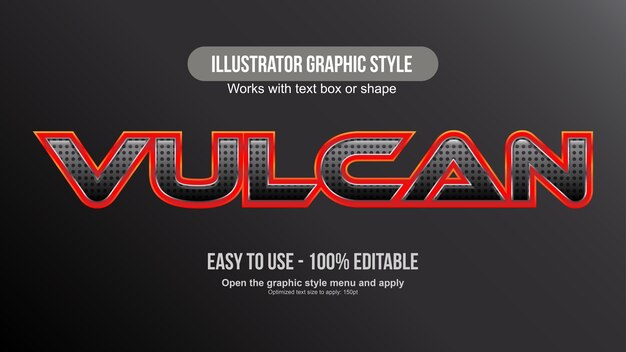 Premium Vector Red Chrome 3d Sports Text Effect