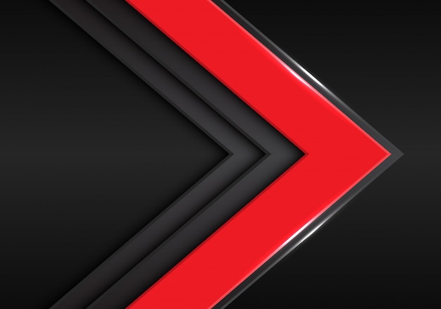 Premium Vector | Grey arrow direction on red background. Premium Vector | Grey arrow direction on red background.