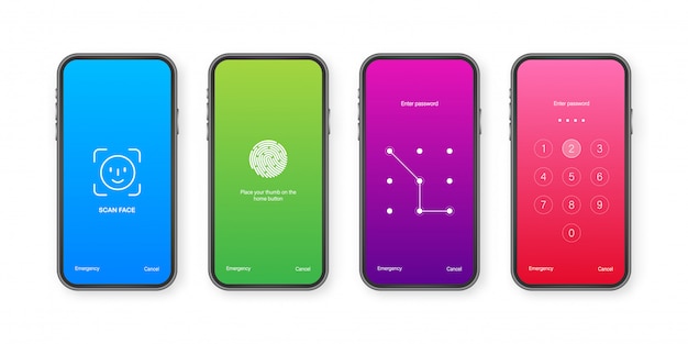 Premium Vector | Screen lock authentication password smartphone ... Premium Vector | Screen lock authentication password smartphone ...