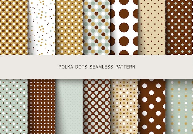 Premium Vector | Seamless patterns polka dots set Premium Vector | Seamless patterns polka dots set
