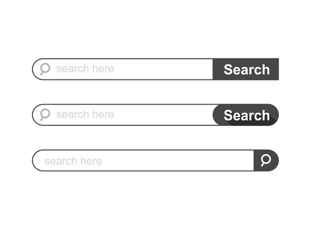 Premium Vector | Set search bar element, set of search boxes ui template Premium Vector | Set search bar element, set of search boxes ui template