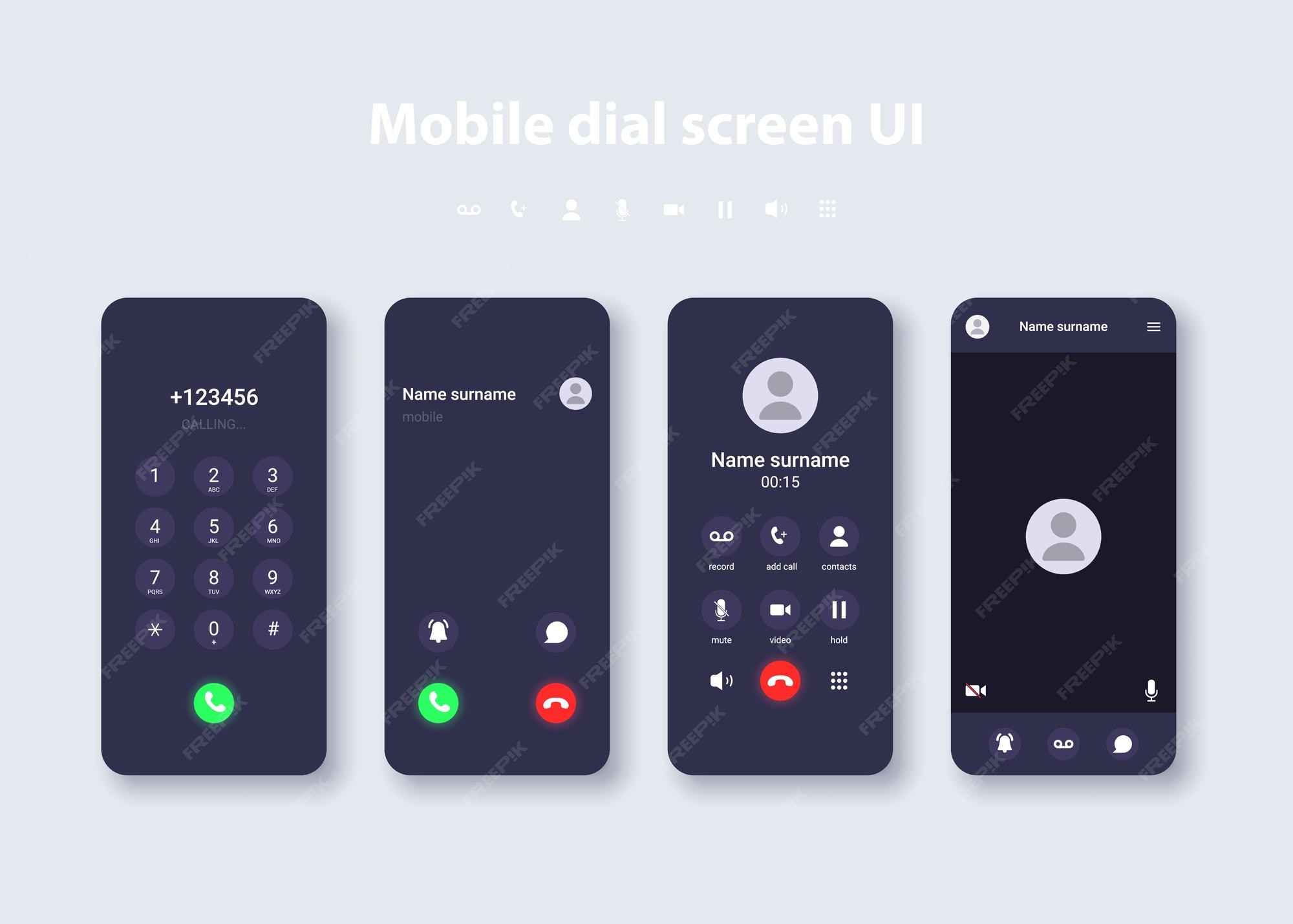 Premium Vector | Smartphone user interface concept template design of ...