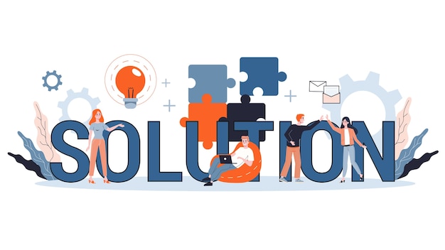 Premium Vector | Solution concept illustration. solving the problem and ... Premium Vector | Solution concept illustration. solving the problem and ...