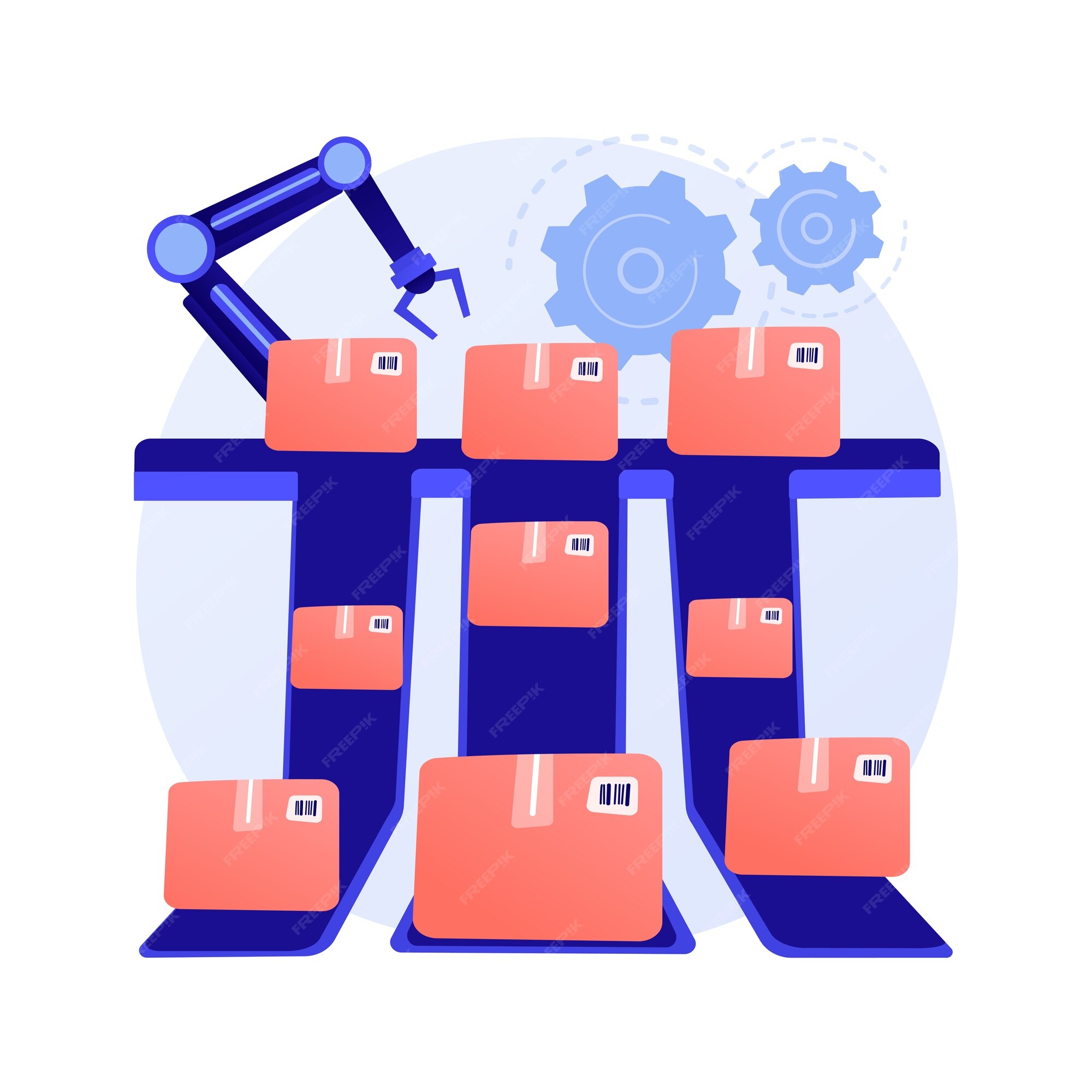 Free Vector | Sortation systems abstract concept vector illustration ...