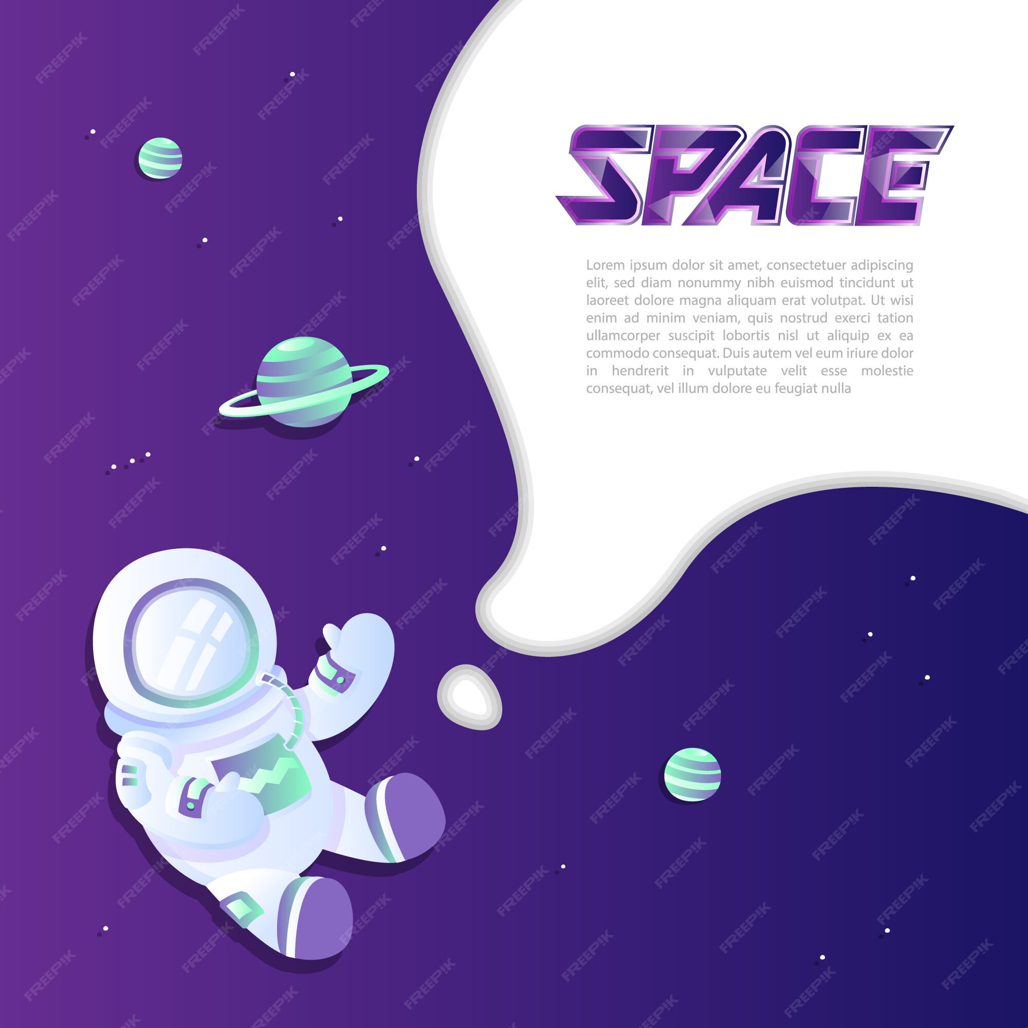 Premium Vector | Space exploring template Premium Vector | Space exploring template