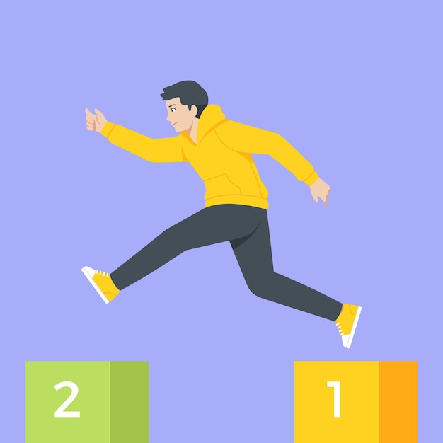 Free Vector | Next step illustration Free Vector | Next step illustration