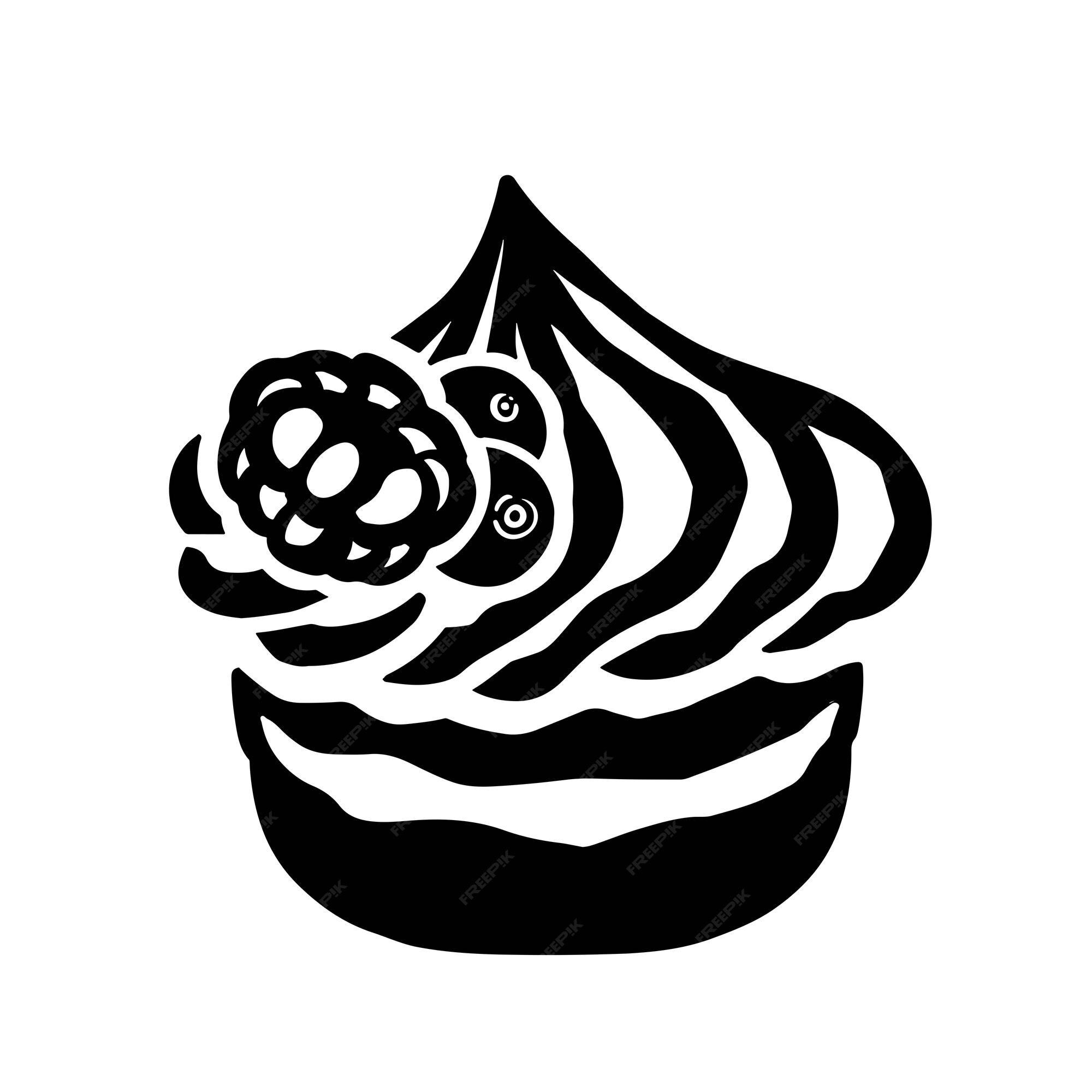 Premium Vector Sweet Cupcake Bun Cake Dessert Hand Drawn Illustration