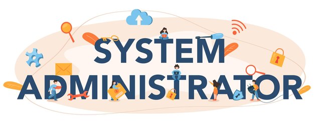 Premium Vector | System administrator illustration Premium Vector | System administrator illustration