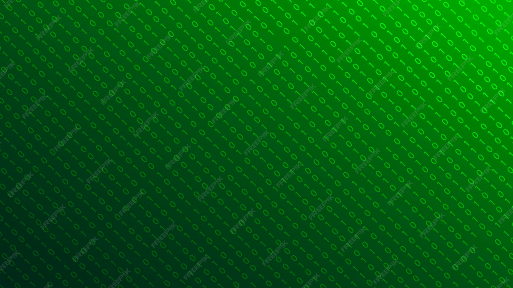 기술 스트림 이진 코드 디지털 그림 녹색 매트릭스 배경 프로그래밍 코딩 해킹 및 암호화 프리미엄 벡터