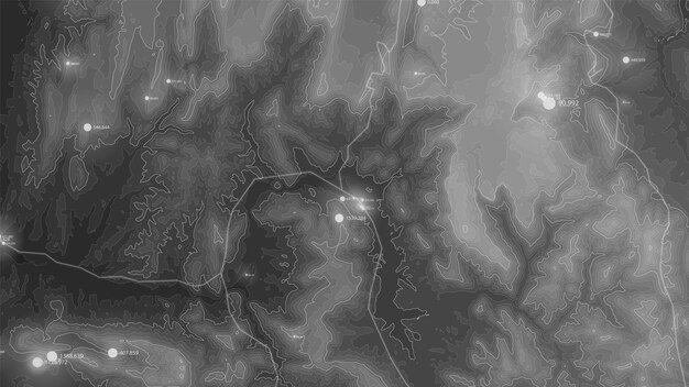 Free Vector | Terrain big data visualization. futuristic map ...