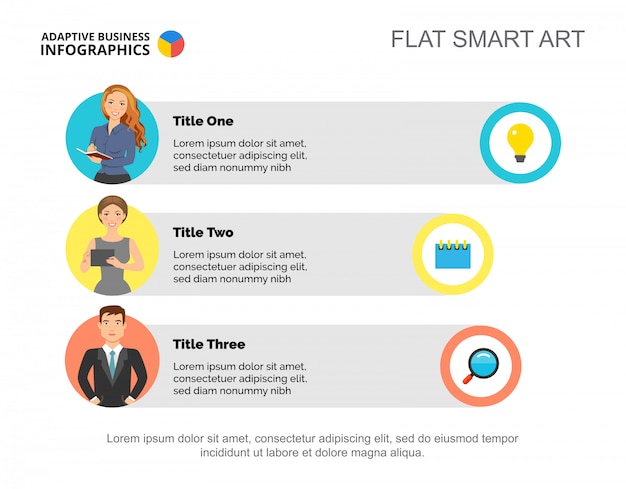 Free Vector | Three colleagues team process chart template for ... Free Vector | Three colleagues team process chart template for ...