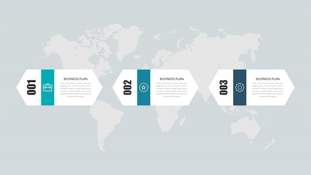 Premium Vector | Three steps abstract infographic Premium Vector | Three steps abstract infographic