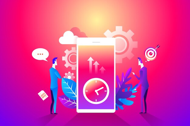 Premium Vector | Time management concept. flat characters organization ... Premium Vector | Time management concept. flat characters organization ...