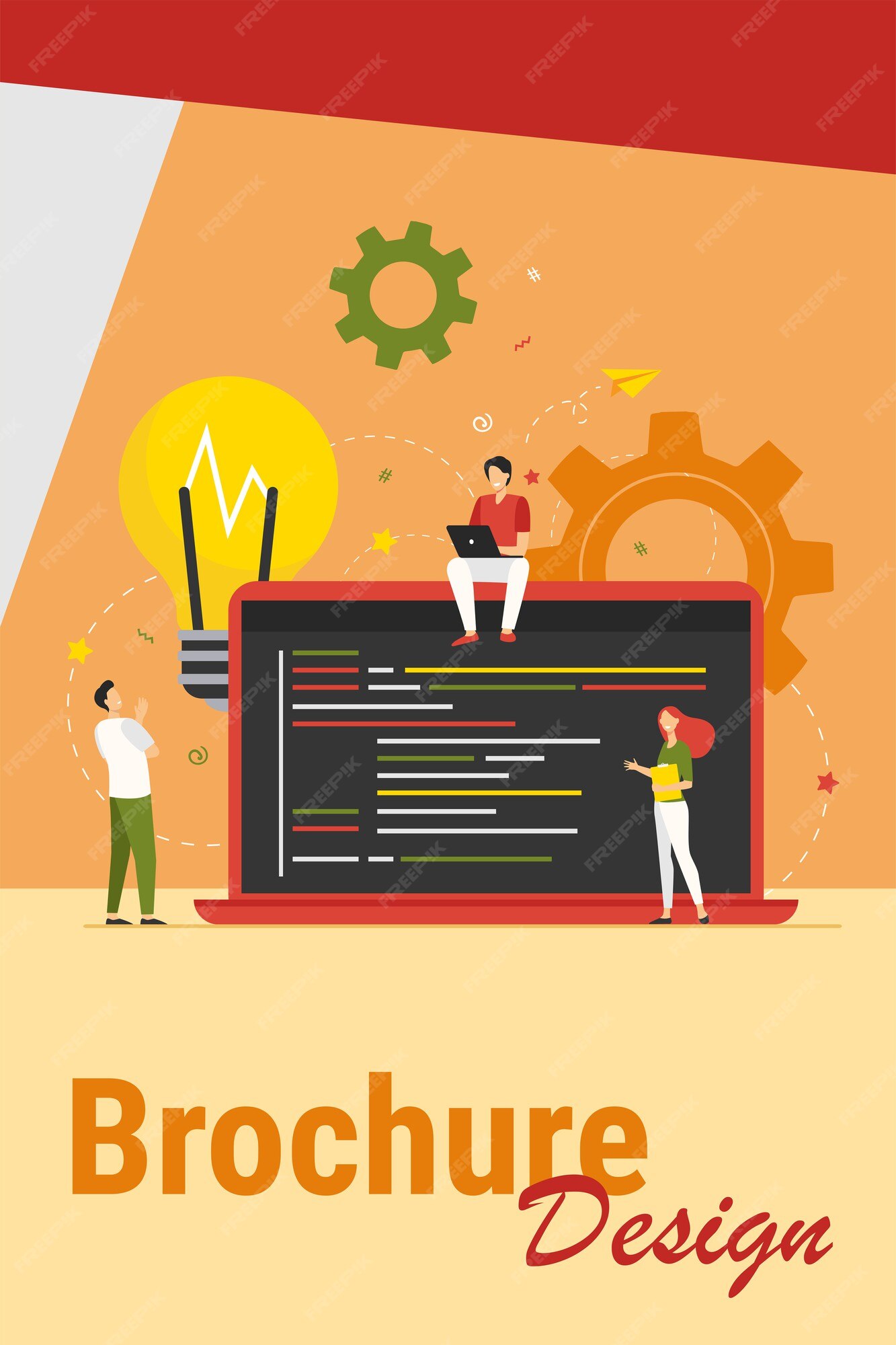 Free Vector | Tiny programmers coding new project isolated flat vector ...