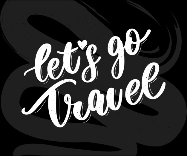 Premium Vector | Travel set icons. handwritten lettering Premium Vector | Travel set icons. handwritten lettering
