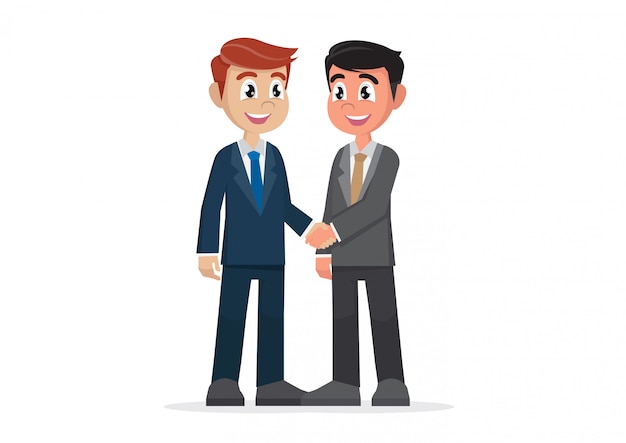 Premium Vector | Two businessmen shaking hands. Premium Vector | Two businessmen shaking hands.